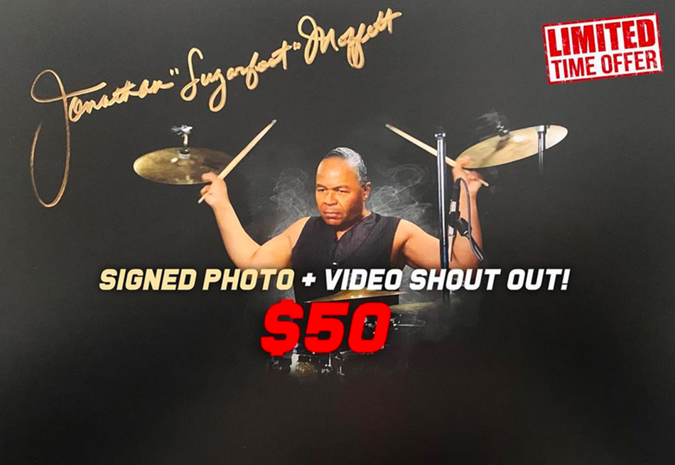 Jonathan Moffett video package and signed photo sale ends in 4-days ...