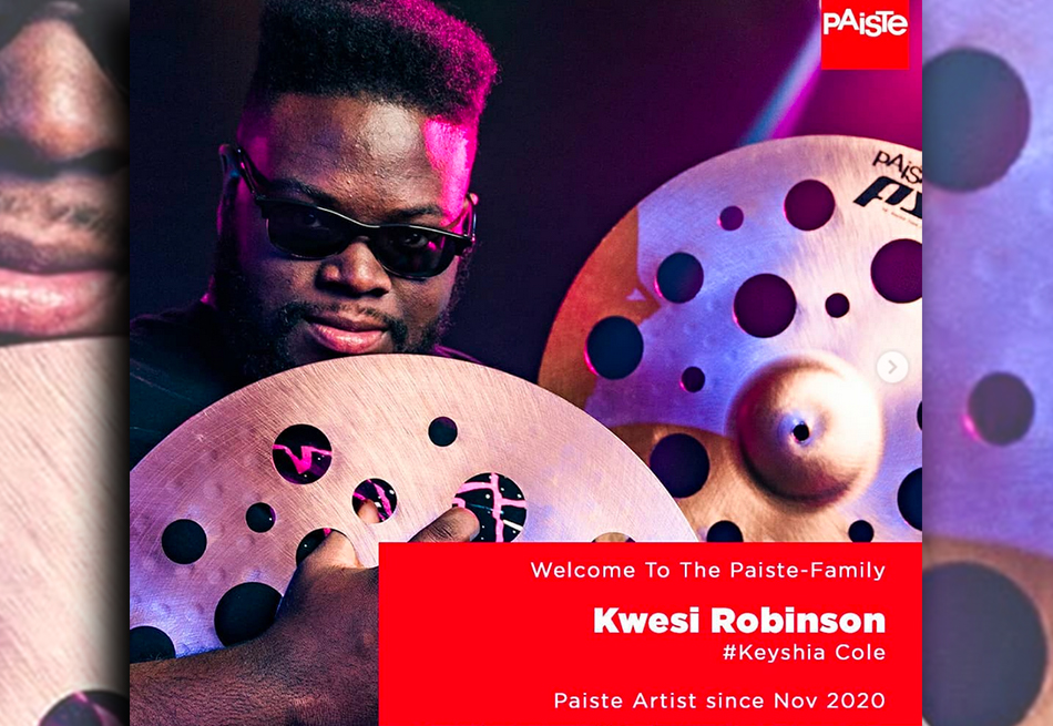 Paiste welcomes Kwesi Robinson to it’s family – Drumming News Network