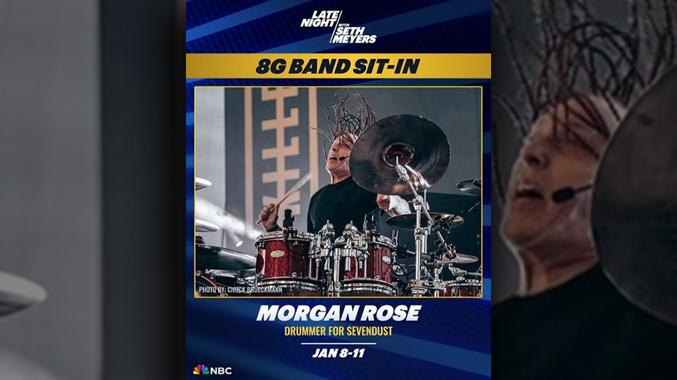 Morgan Rose Is Guest Drummer On Late Night With Seth Meyers & The 8G ...
